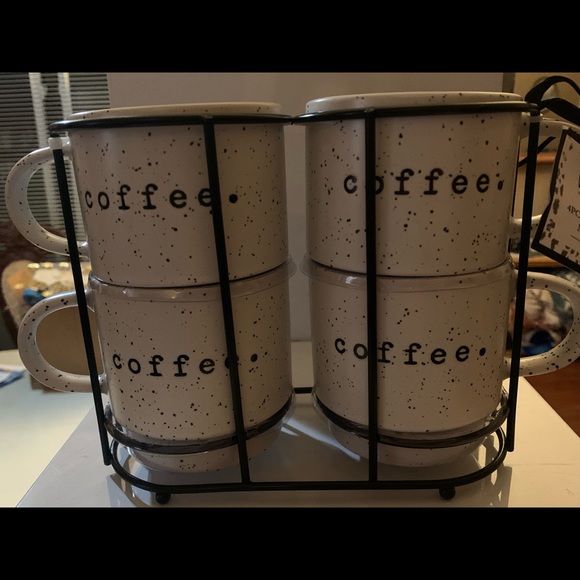 Kitchen | 4 Pc Stackable Coffee Mugs | Poshmark